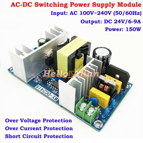 ماژول مبدل AC-DC Power Supply Module DC 24V 6A/ فروشگاه نمونه ساز